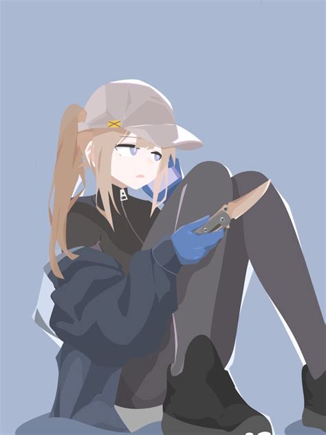 Scar H Girls Frontline Girls Frontline Absurdres Highres Baseball Cap Black Pantyhose