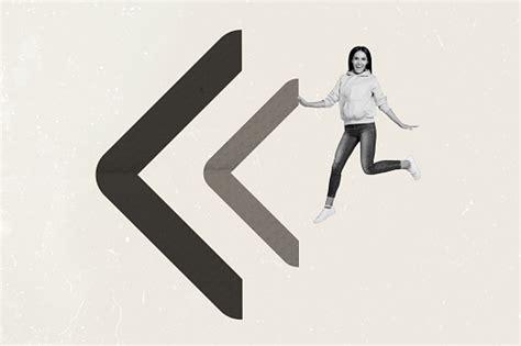 3d 사진 콜라주 트렌드 스케치 템플릿 흑백 대상 성공 목표 사업 차트 젊은 여자 파리 공중 부양하다 보류 화살표 30 34세에 대한 스톡 사진 및 기타 이미지 Istock