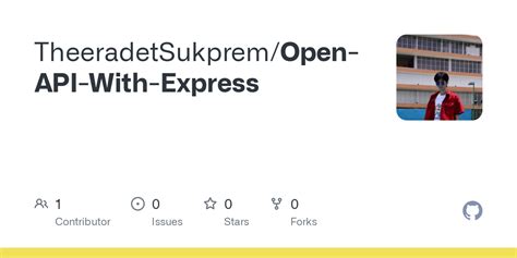 GitHub TheeradetSukprem Open API With Express