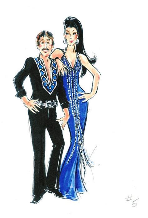 Bob Mackie Costume Sketch For Broadways The Cher Show 2018 Vegas Glam Sonny Andcher New Yorker