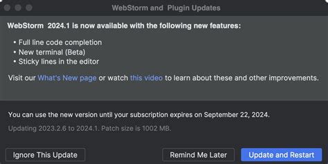 Update Webstorm Webstorm Documentation