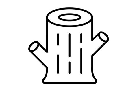 Tree Log Outline Icon Graphic By Maan Icons · Creative Fabrica