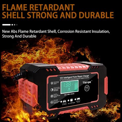 자동차 배터리 충전기 전체 자동 오토바이 12v 6a 펄스 수리 Lcd 디스플레이 스마트 빠른 충전 Agm 딥 사이클 젤 납