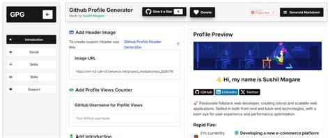 🌟 Transform Your Github Profile With Our Cutting Edge Profile Generator Dev Community