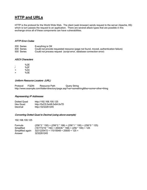 Hacking Ceh Cheat Sheet Exercisespdf