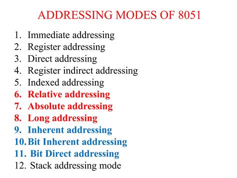 8051 Addressing Modes Ppt
