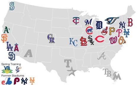Printable Map Of Mlb Stadiums