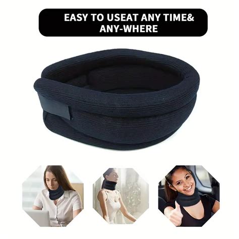 首の痛みと のためのネックブレース1個 睡眠用フォーム頚椎カラー 脊椎むち打ちラップの位置調整と安定化 女性用ネッ Temu Japan