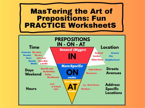 Mastering The Art Of Prepositions Fun Practice Worksheets Teaching Resources