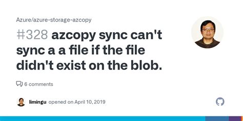 Azcopy Sync Cant Sync A A File If The File Didnt Exist On The Blob