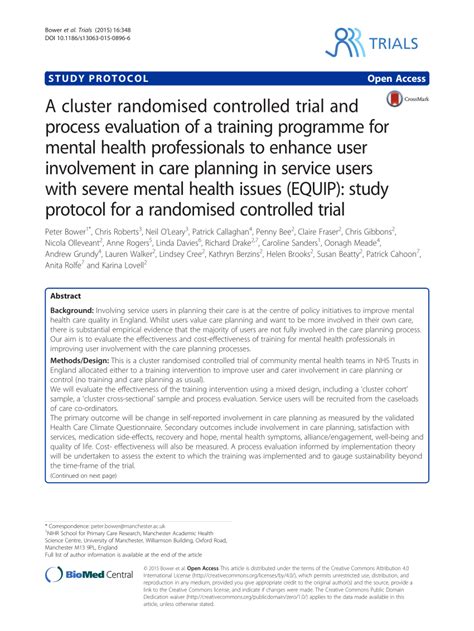 Pdf A Cluster Randomised Controlled Trial And Process Evaluation Of A
