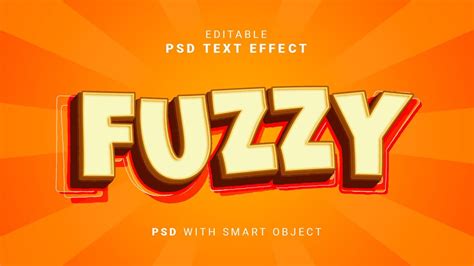 Premium Psd 3d Fuzzy Text Effect