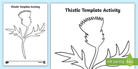 Thistle Template Cfe First Level Activity Sheet