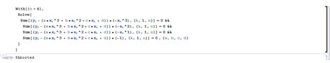Version Cannot Solve System Of Linear Equation Sums Mathematica Stack Exchange
