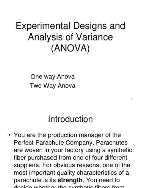 Design Of Experiments And Anova Pdf Analysis Of Variance Experiment