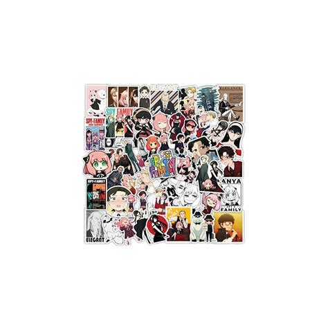 Codersparadise Pack Of 50 Spy Anime Aesthetic Vinyl Stickers For Laptop Journal Bike Helmet