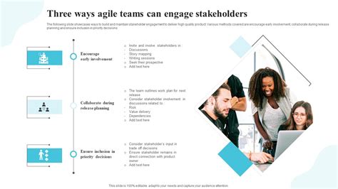 Three Ways Agile Teams Can Engage Stakeholders Microsoft PDF PowerPoint Templates