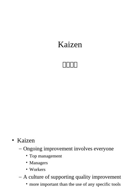 Kaizen Pdf
