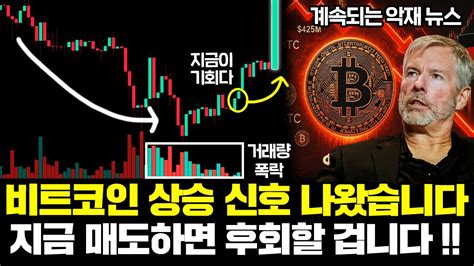 비트코인 절대 팔면 안 되는 이유 이럴 때 크게 상승했습니다 Youtube
