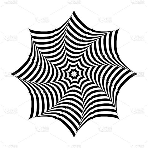 Op艺术设计元素。扭旋转运动。