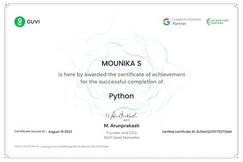 Mounika S On Linkedin Python Codingjourney Guvicourses