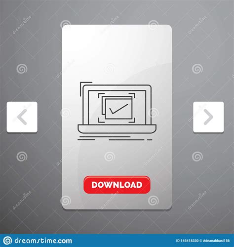 System Monitoring Checklist Good Ok Line Icon In Carousal Pagination Slider Design And Red