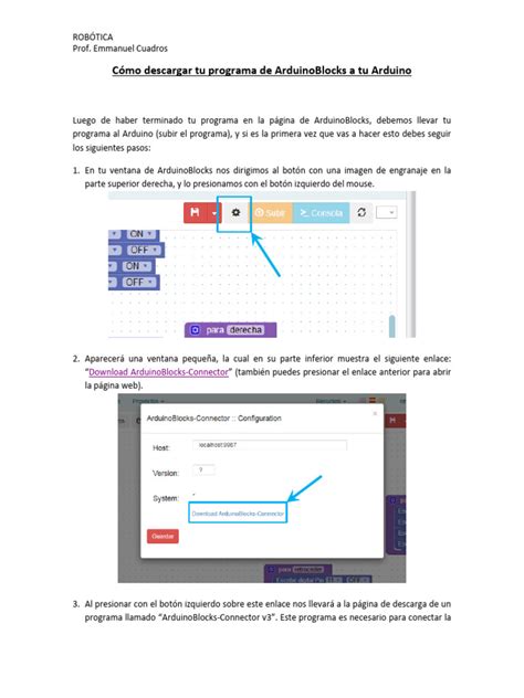 cómo descargar tu programa de arduinoblocks a tu arduino pdf