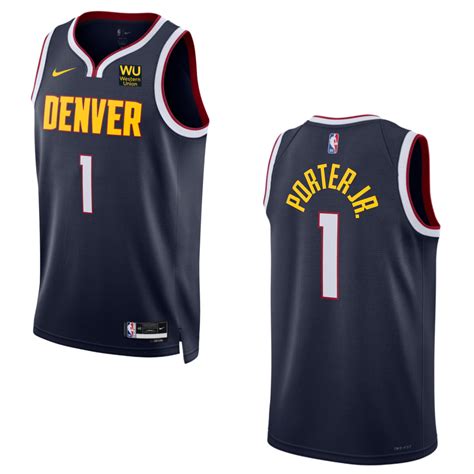 Official Denver Nuggets Icon Navy Jerseys