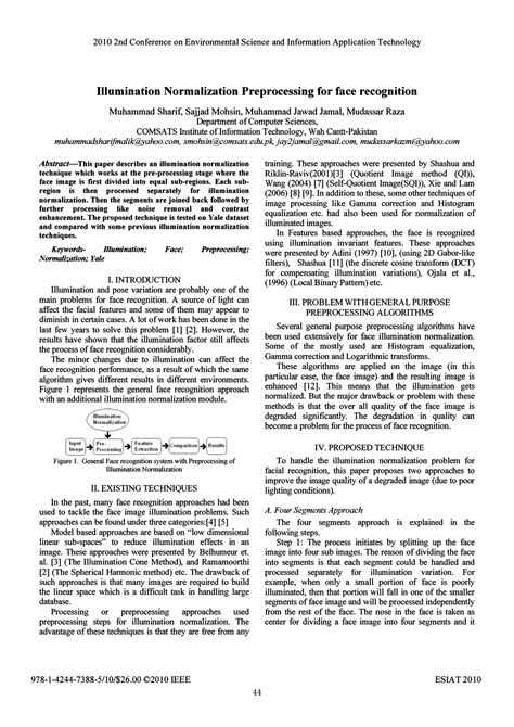 Solution Illumination Normalization Preprocessing Studypool