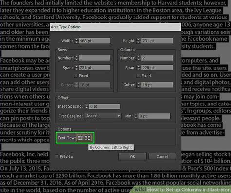 How To Set Up Columns In Illustrator Steps With Pictures