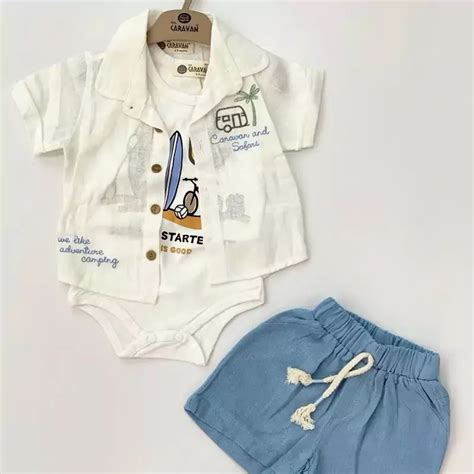 خرید و قیمت ست سه تکه پسرانه نوزادی از غرفه سیسمونی پرنسس