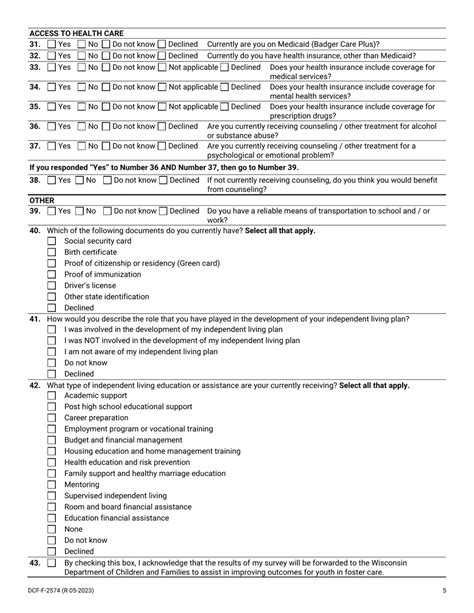 Form Dcf F 2574 Download Printable Pdf Or Fill Online National Youth In
