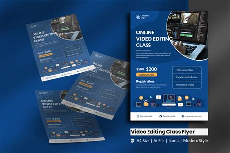Online Video Editing Class Flyer Graphic By Rivatxfz · Creative Fabrica