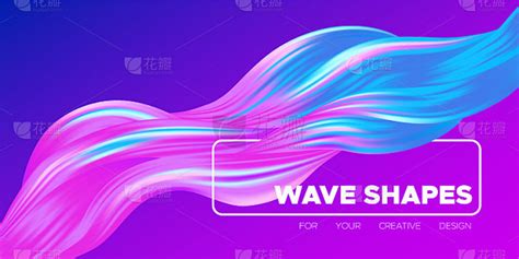 3d抽象液体彩色形状。