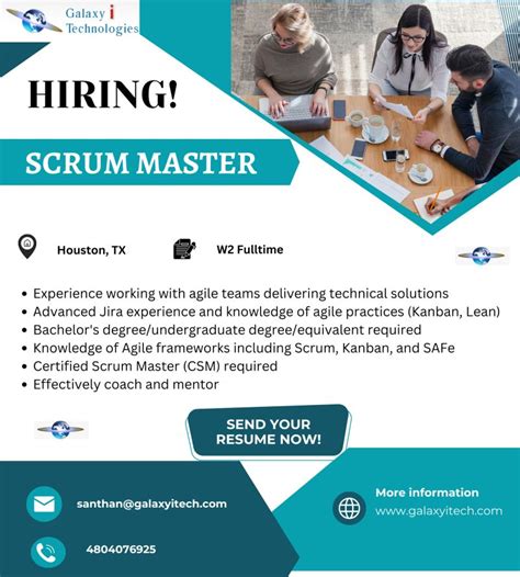 Galaxy I Technologies Inc On Linkedin Scrummaster Scrum Agile