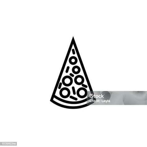 피자 라인 아이콘 패스트 푸드 개요 및 솔리드 벡터 기호 흰색에 고립 된 선형 그림 로고 일러스트 0명에 대한 스톡 벡터 아트