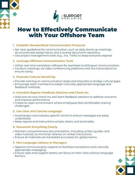 How To Effectively Communicate With Your Offshore Team Pdf