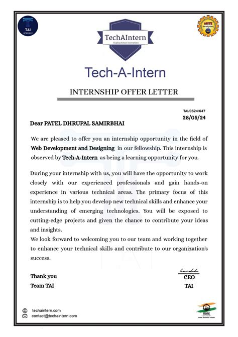 Dhrupal Patel On Linkedin Techaintern