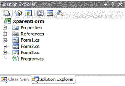 Transparent Borderless Forms In C