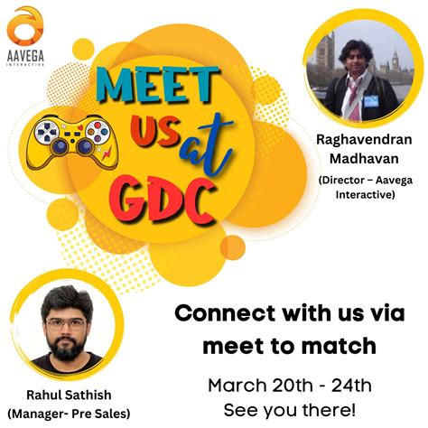 Raghavendran Madhavan On Linkedin Gdc Gaming Event