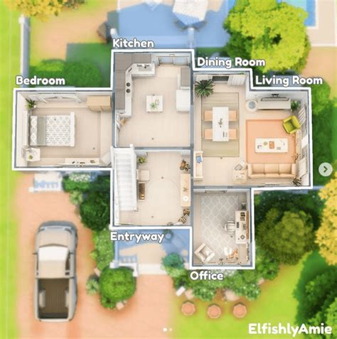 Floor Plans Sims 4 Modern House Ideas