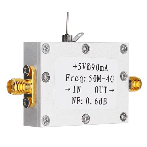 Elecbee RF Amplifier Low Noise Amplifier Ham Radio Module LNA 50M 4GHz NF0 6dB RF FM HF VHF