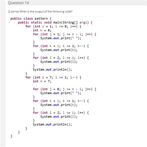 Solved Question Points What Is The Output Of The Chegg