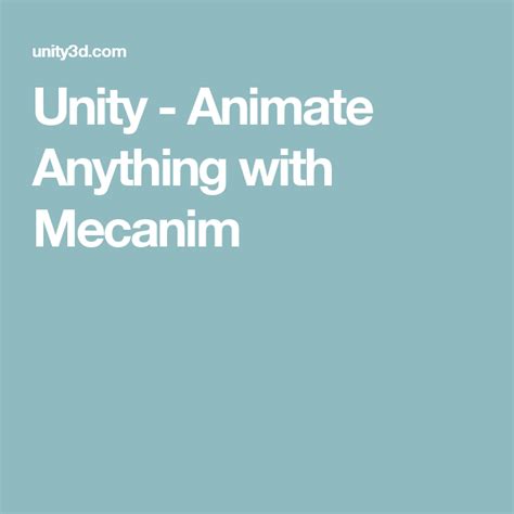 Unity Humanoid Mecanim Animations Tutorial Unity 3d