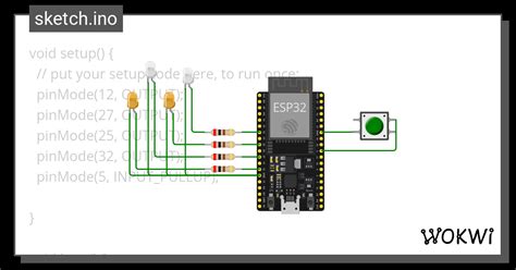 Galih Arya P 4led 1pb Copy Wokwi Esp32 Stm32 Arduino Simulator