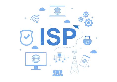 Premium Vector Isp Or Internet Service Provider Illustration With