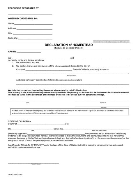 Declaration Of Homestead Fill And Sign Online With Lumin