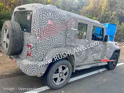 2023 Mahindra Thar 5 Door Side View Spy Shots Bigger Road Presence