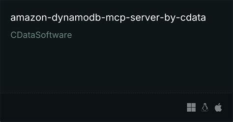Amazon DynamoDB MCP Server By CData Glama