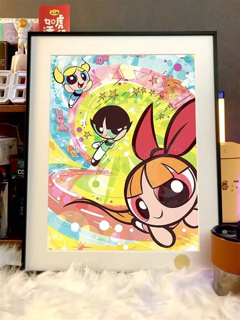 Rainbow Powerpuff Girls Decorative Painting The Powerpuff Girls